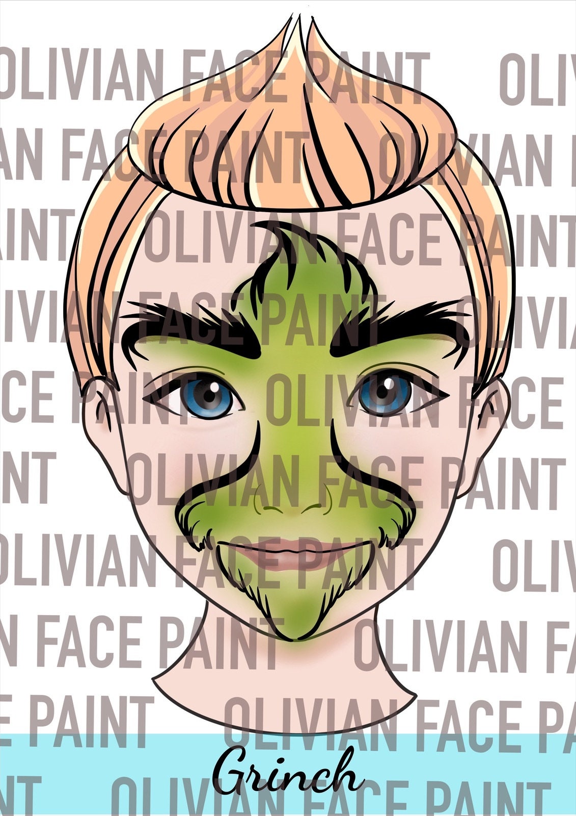 10 Design Xmas Face Paint Menu Board, Face Paint Word Board, Face Paint ...