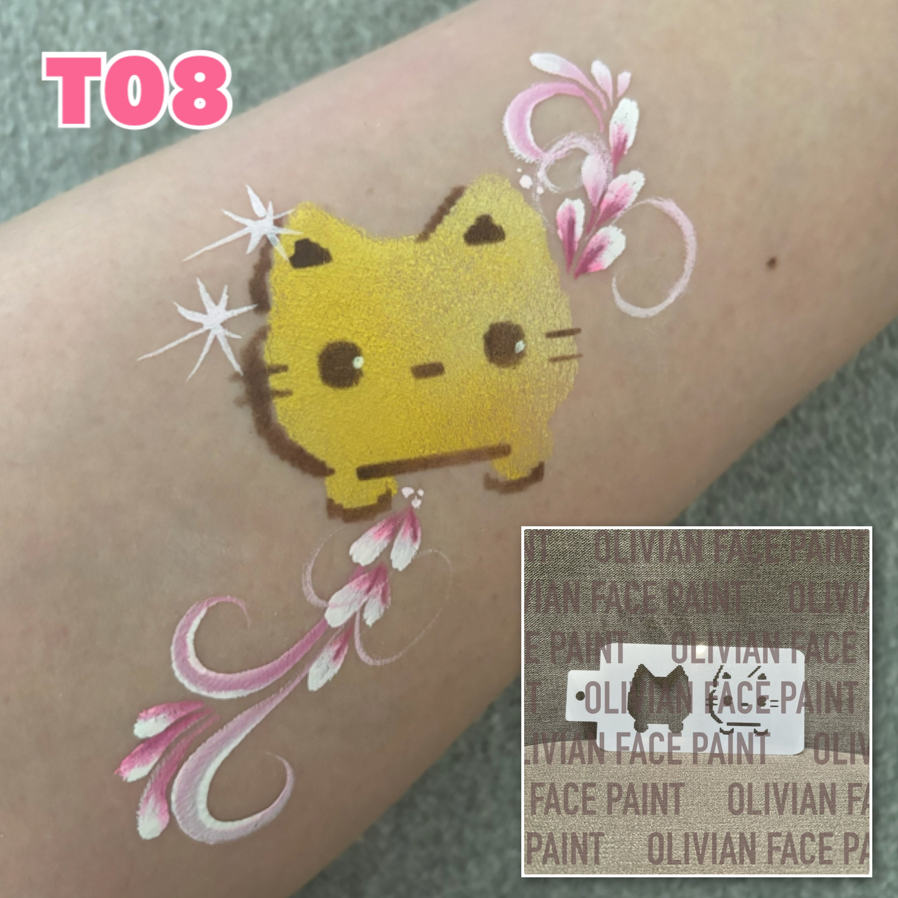 ONE Face Painting Stencils | Face Paint Stencils | Pixel Stencils | Two ...