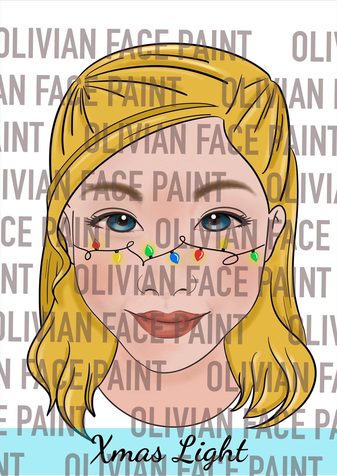 10 Design Xmas Face Paint Menu Board, Face Paint Word Board, Face Paint ...