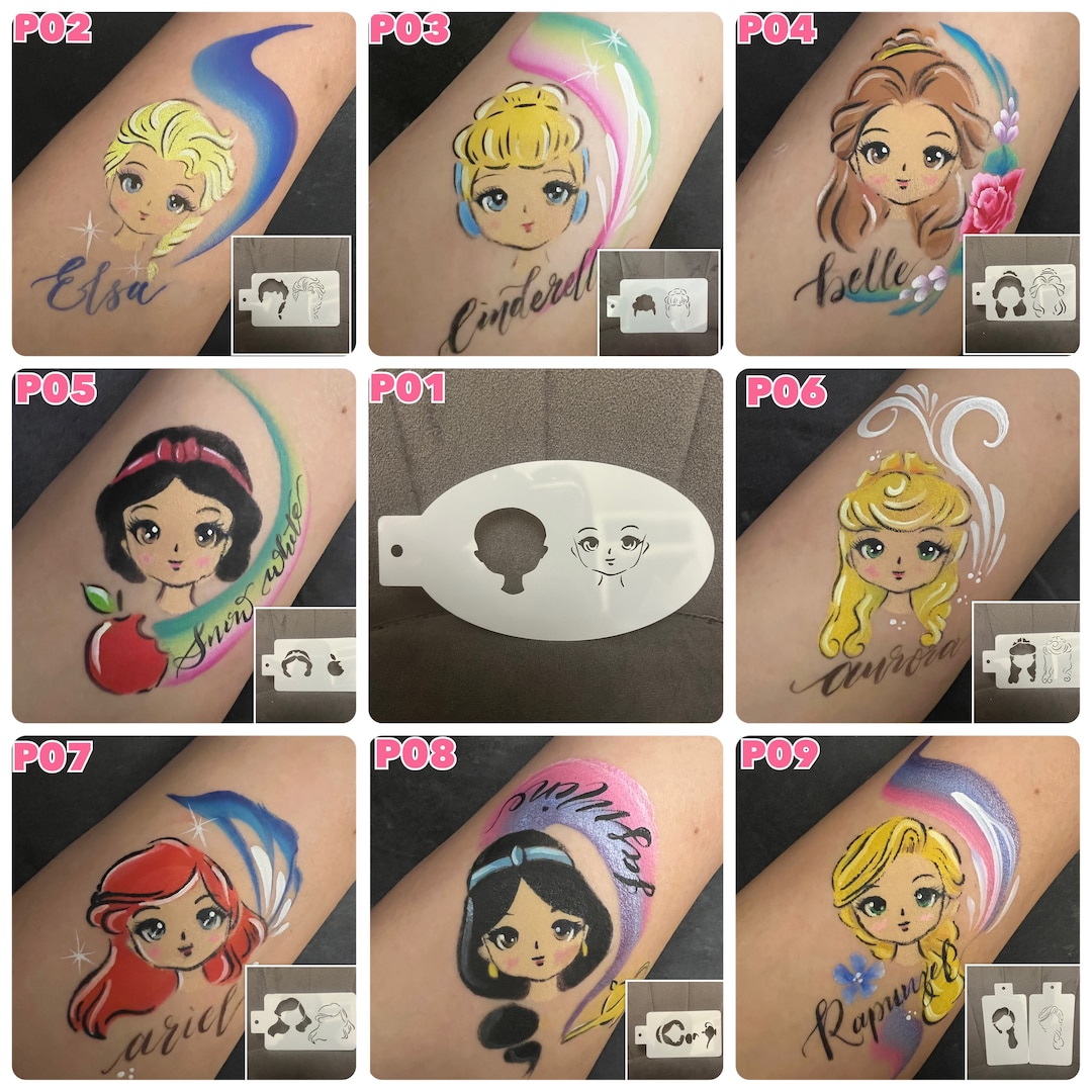 ONE Face Painting Stencil | Face Paint Stencils | Princess Stencils ...