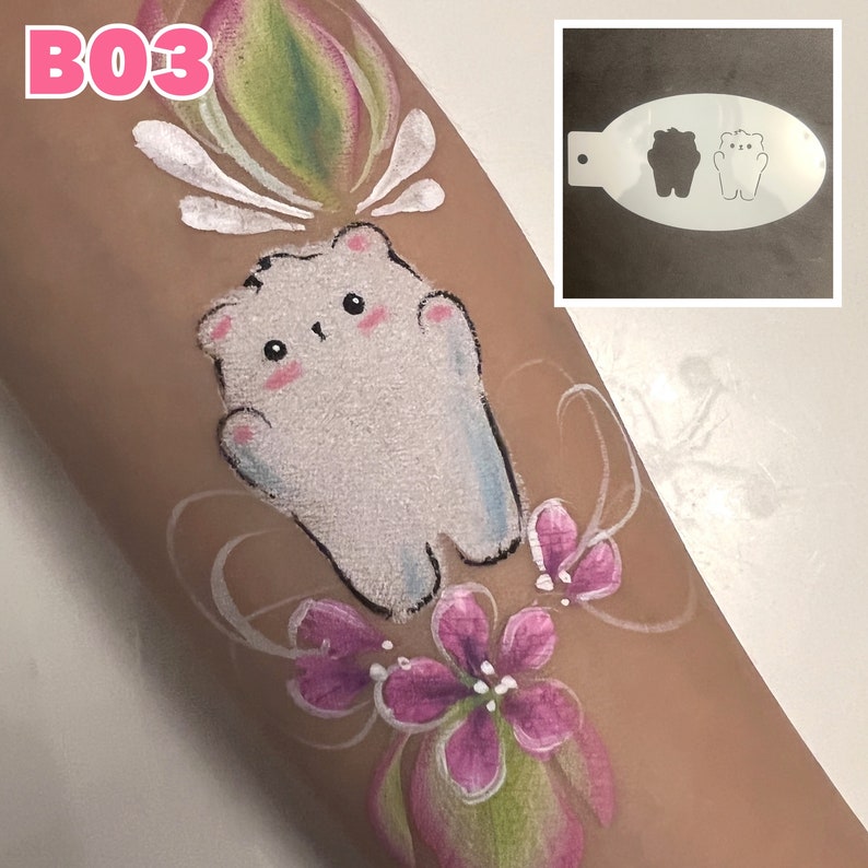 9 Face Painting Stencils | Face Paint Stencils | Animal Stencils | Two ...