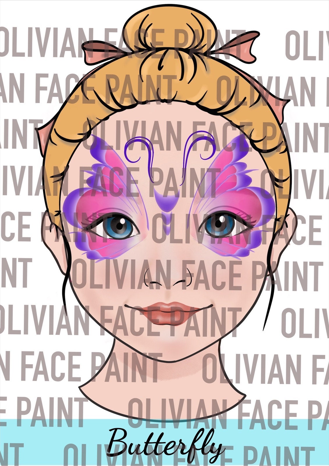 Face Paint Menu Board, Face Paint Word Board, Face Paint Common Design ...