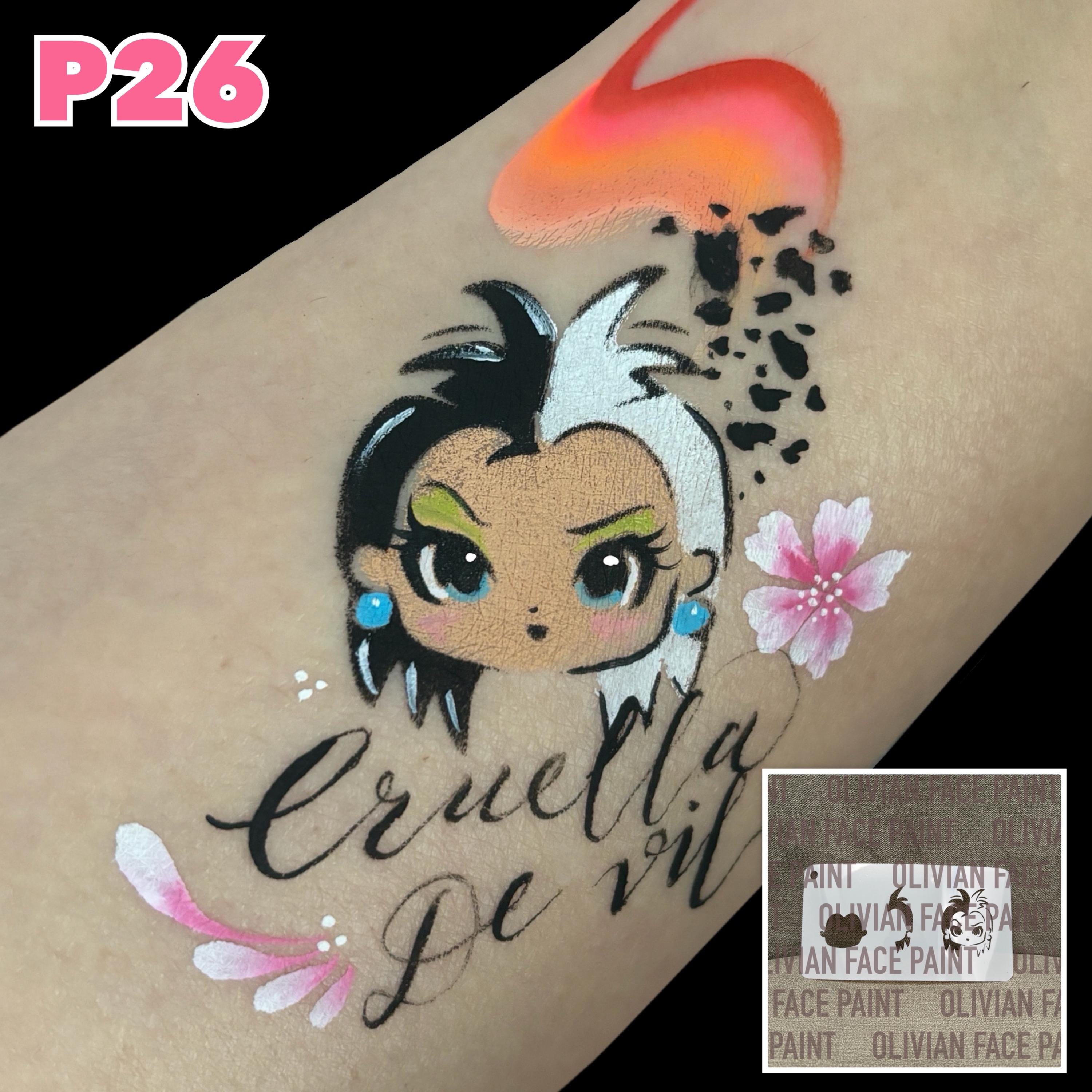 ONE Face Painting Stencil | Face Paint Stencils | Villain Stencils ...