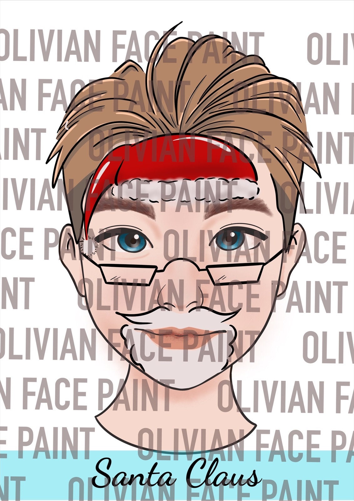 10 Design Xmas Face Paint Menu Board, Face Paint Word Board, Face Paint ...