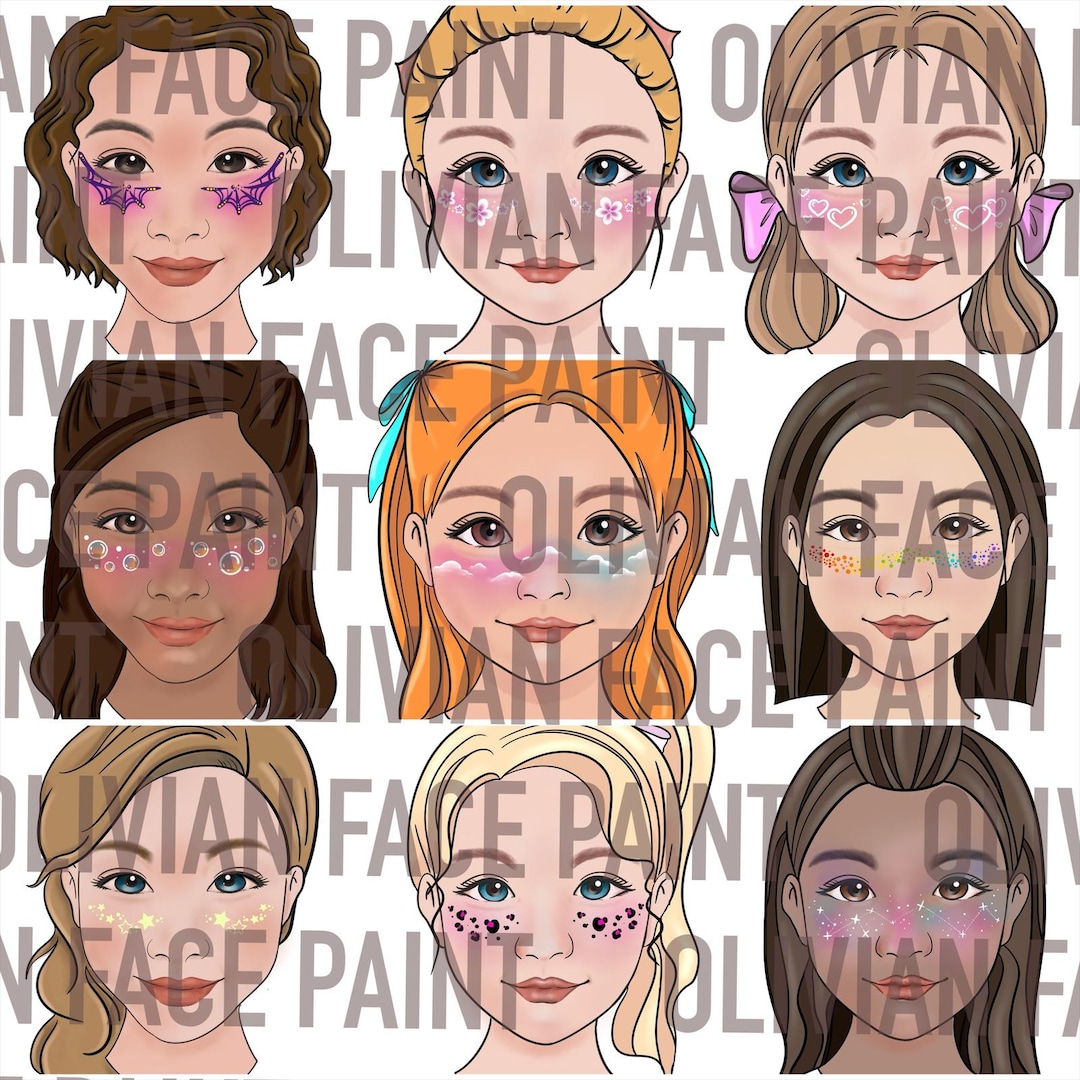Face Paint Menu Board, Face Paint Word Board, Face Paint Design Board ...