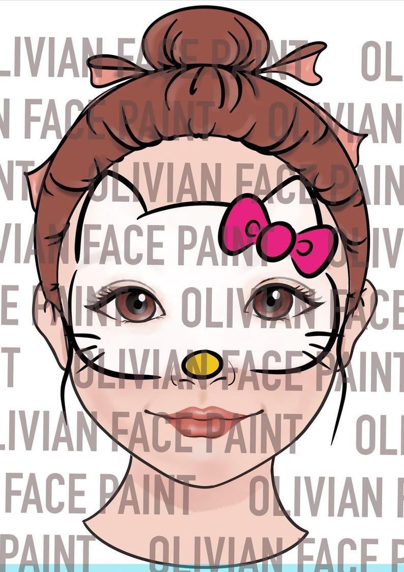 10 Design Cartoon Face Paint Menu Board, Face Paint Word Board, Face ...