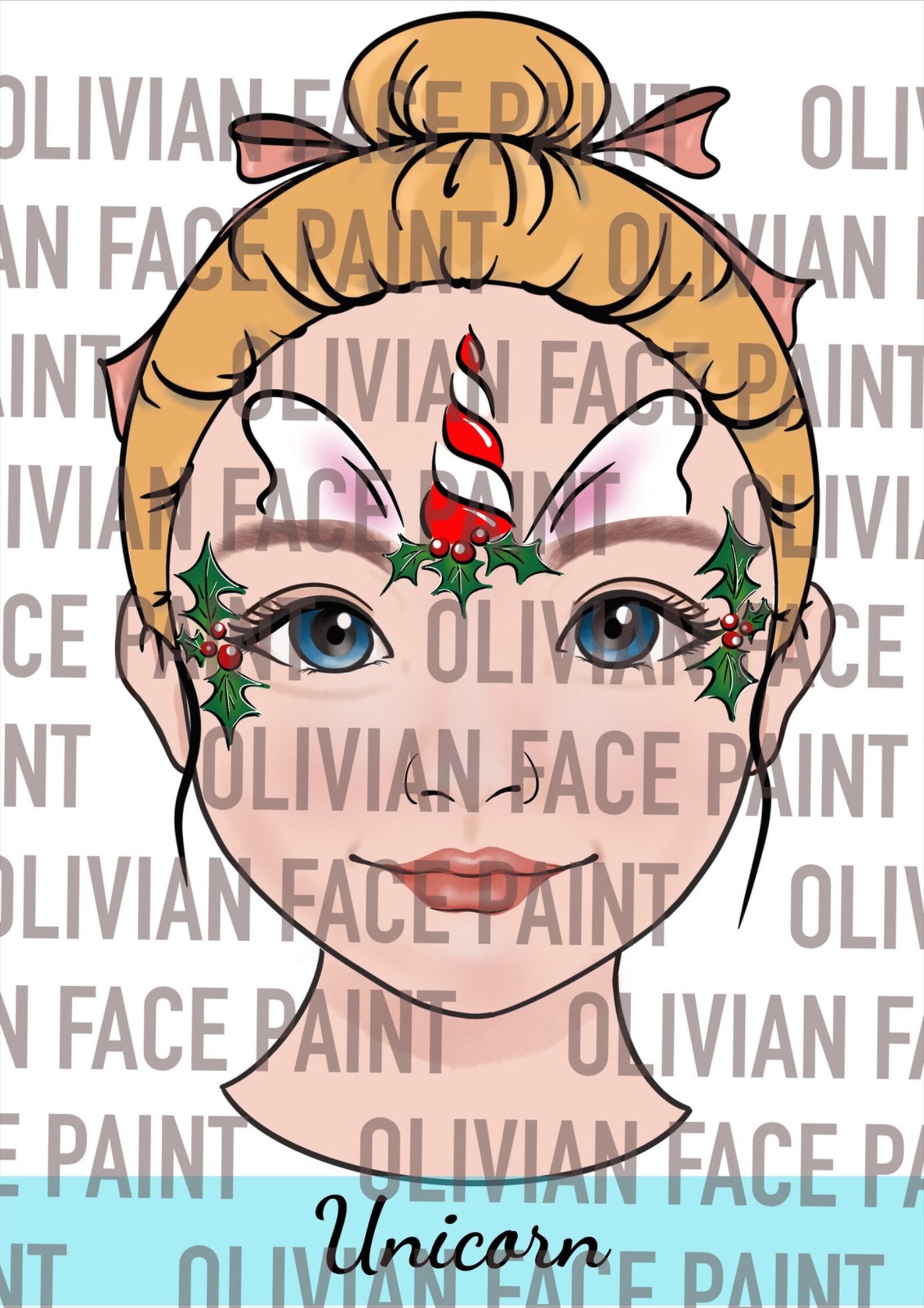 10 Design Xmas Face Paint Menu Board, Face Paint Word Board, Face Paint ...