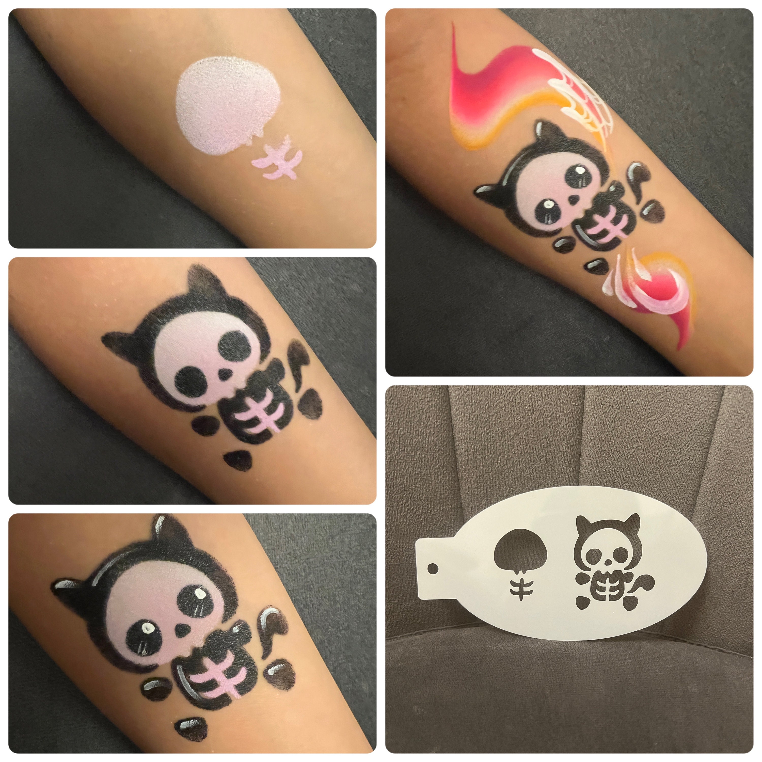 6 Face Painting Stencils Face Paint Stencils Halloween - Etsy UK
