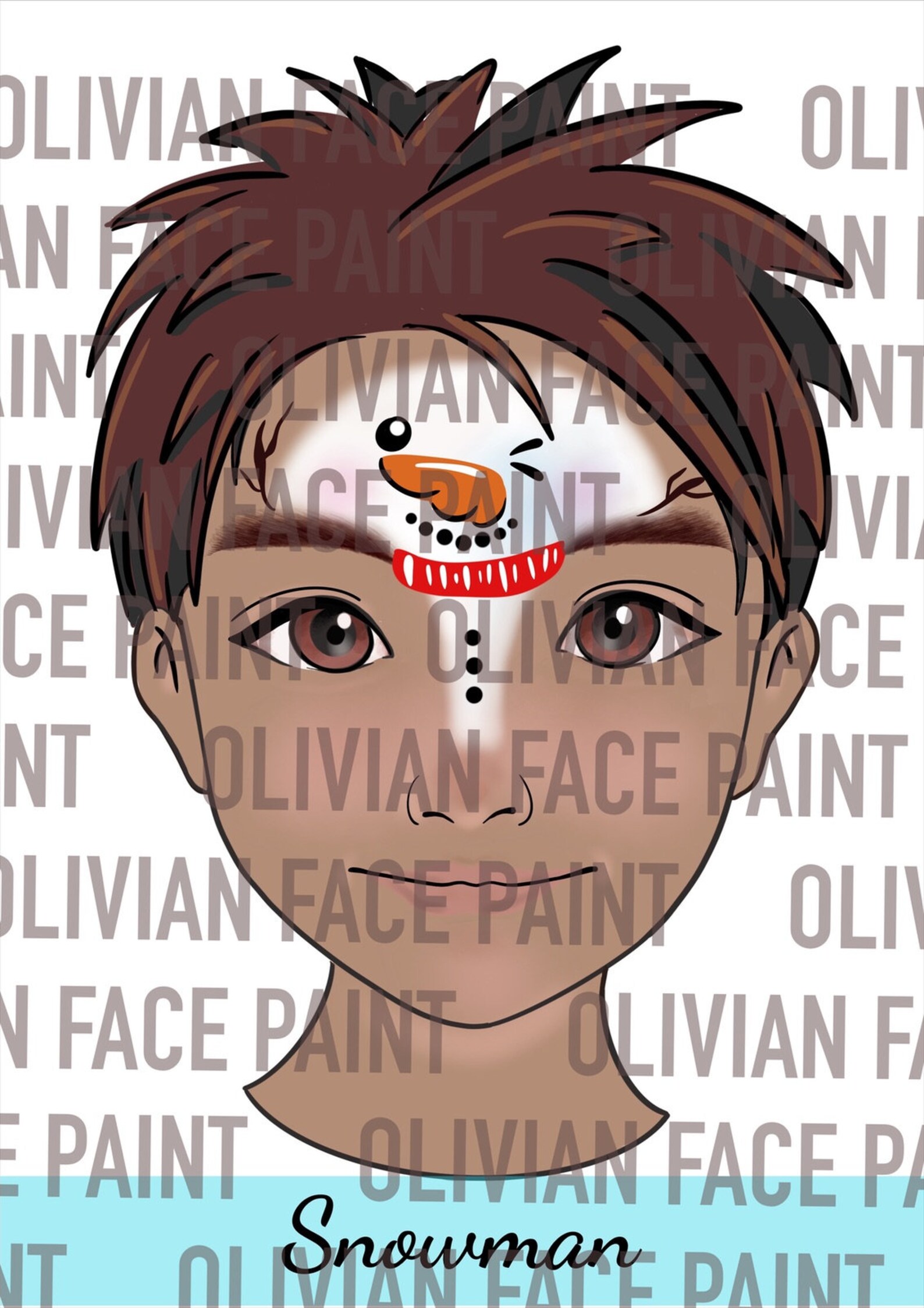 10 Design Xmas Face Paint Menu Board, Face Paint Word Board, Face Paint ...