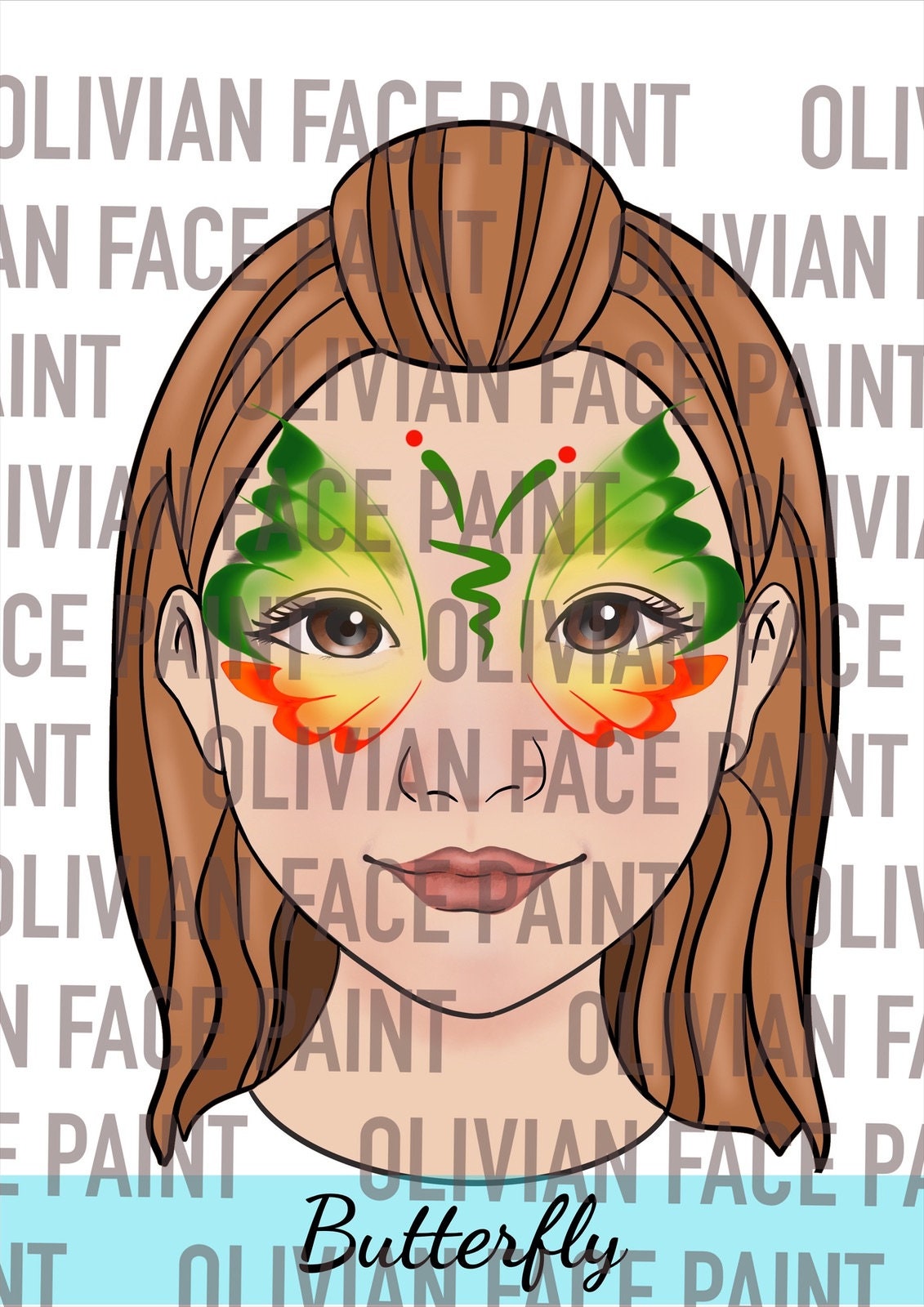 10 Design Xmas Face Paint Menu Board, Face Paint Word Board, Face Paint ...