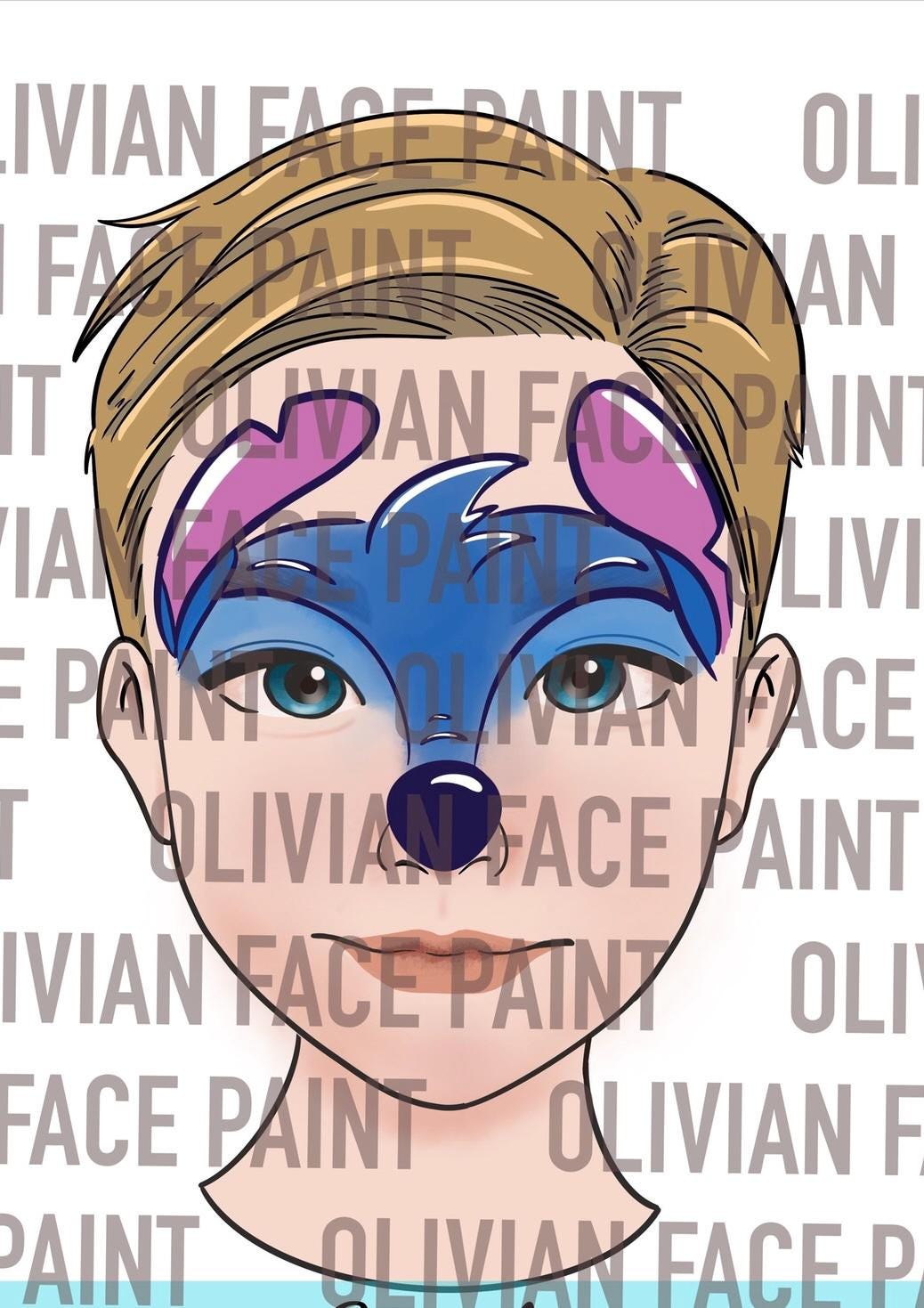 10 Design Cartoon Face Paint Menu Board, Face Paint Word Board, Face ...