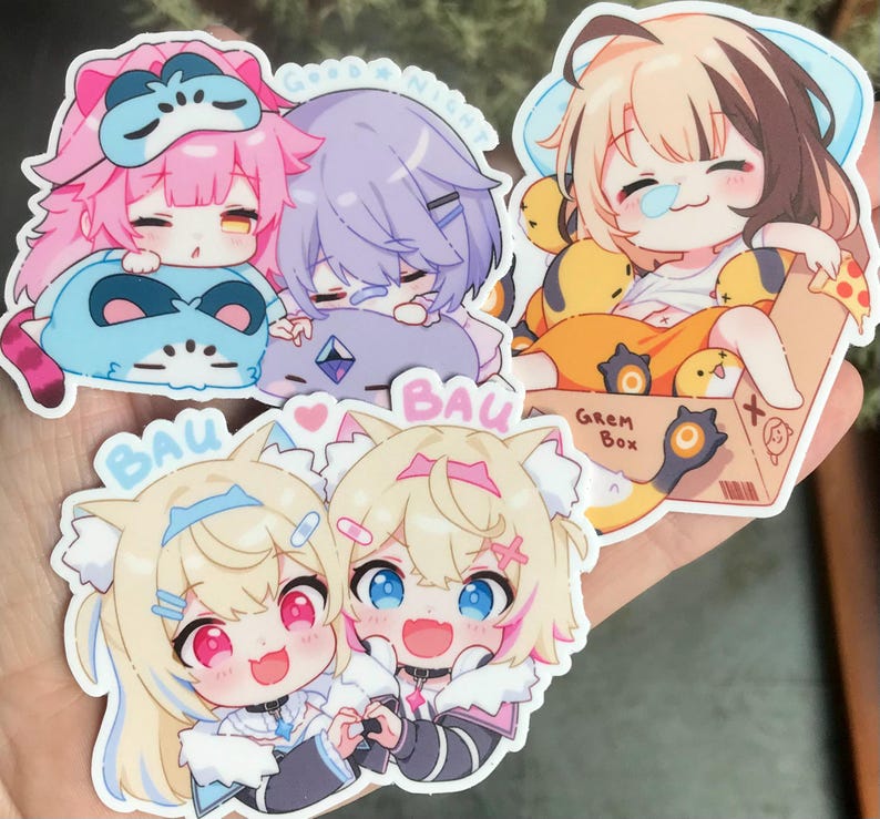 Anime Vinyl Stickers 2 [hololive, Nimi, Mint, Firefly] - Etsy