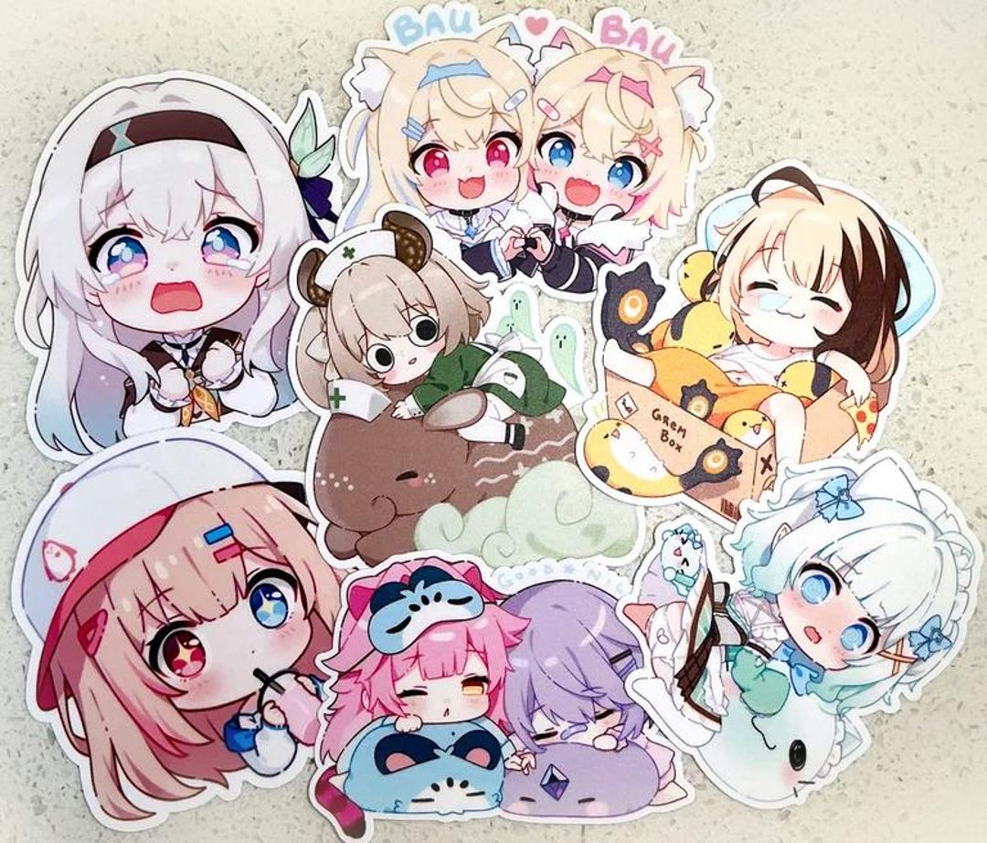 Anime Vinyl Stickers 2 [hololive, Nimi, Mint, Firefly] - Etsy