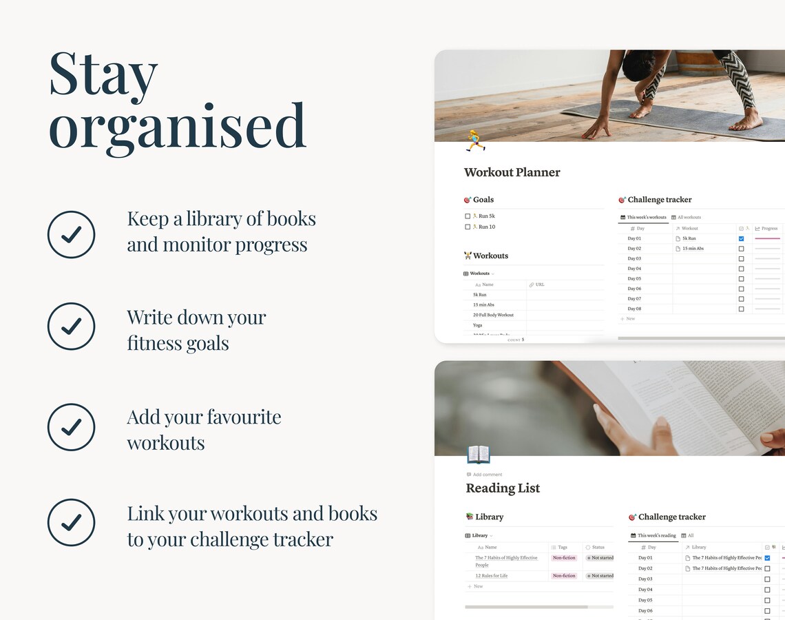 75 Days Soft Challenge Notion Template Aesthetic Digital Planner ...