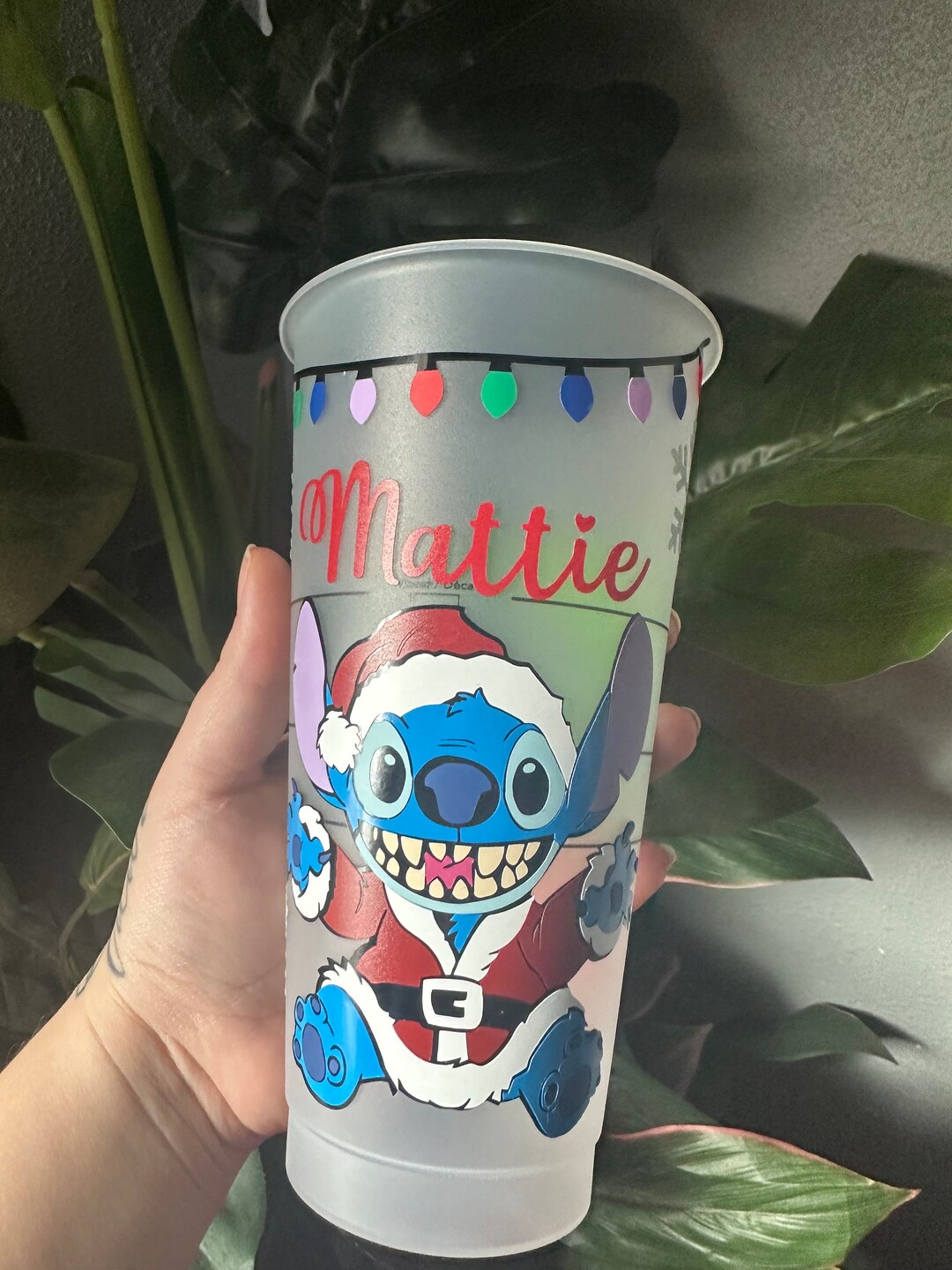 Stitch Christmas Starbucks Cup - Etsy