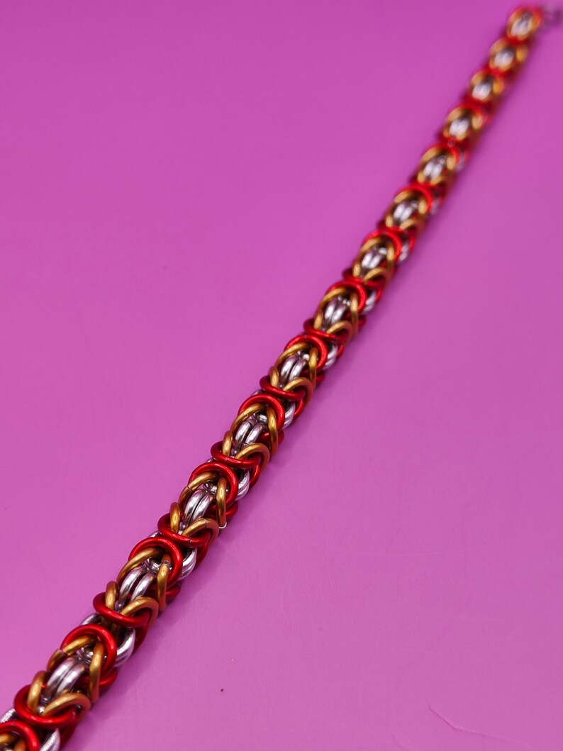 Handmade Byzantine Weave Chainmail Bracelet Aluminum - Etsy