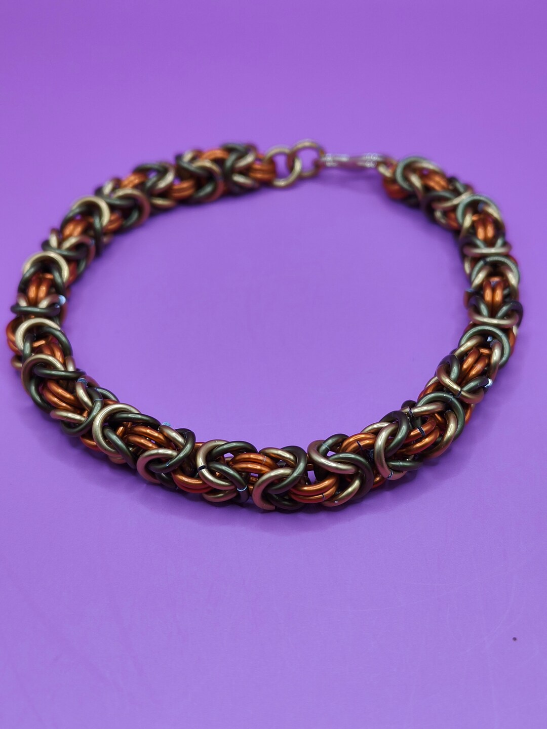 Handmade Byzantine Weave Chainmail Bracelet Aluminum - Etsy
