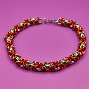 Handmade Byzantine Weave Chainmail Bracelet Aluminum - Etsy