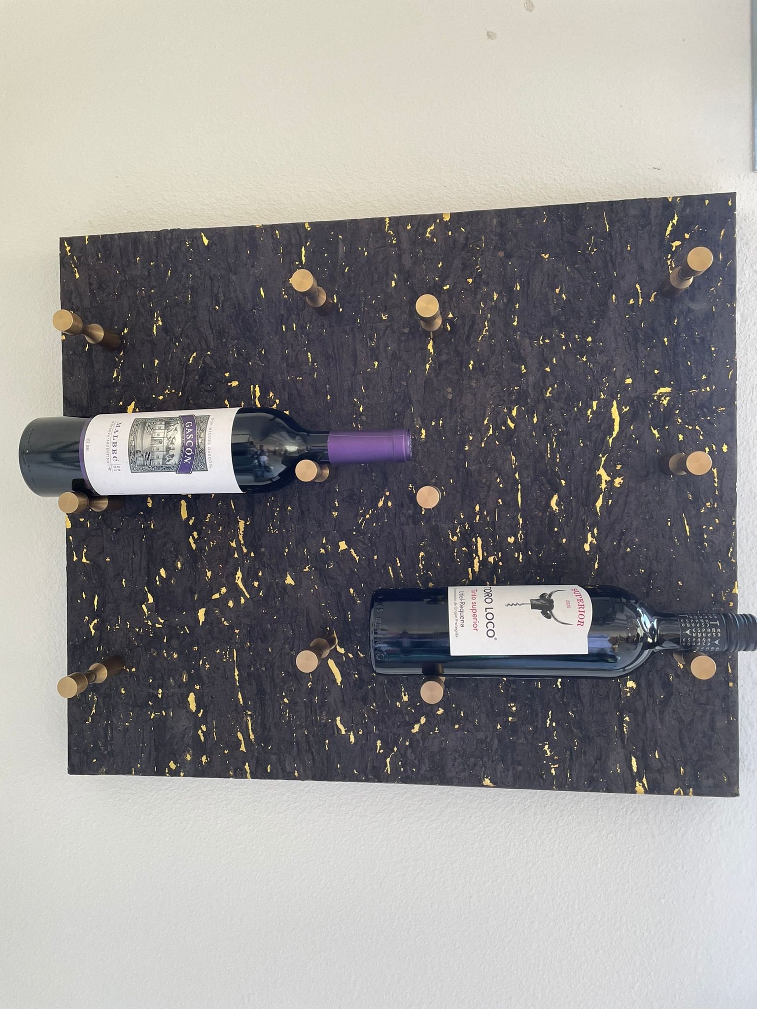 Modern Wall Mounted Wine Rack - Horizontal Layout for up to 36 Bottles ...