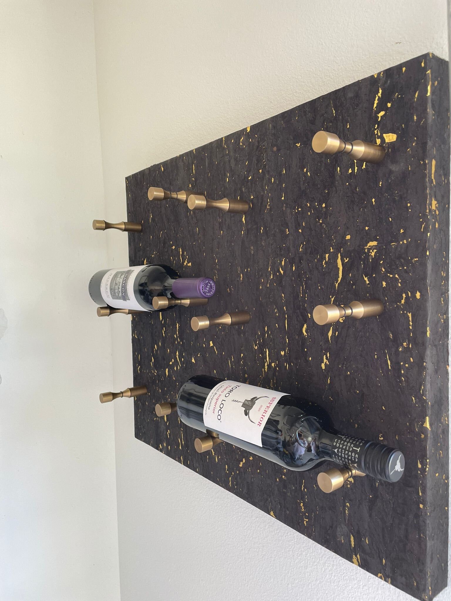 Modern Wall Mounted Wine Rack - Horizontal Layout for up to 36 Bottles ...