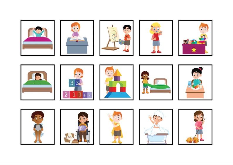 Visual Schedule for Kids - Etsy