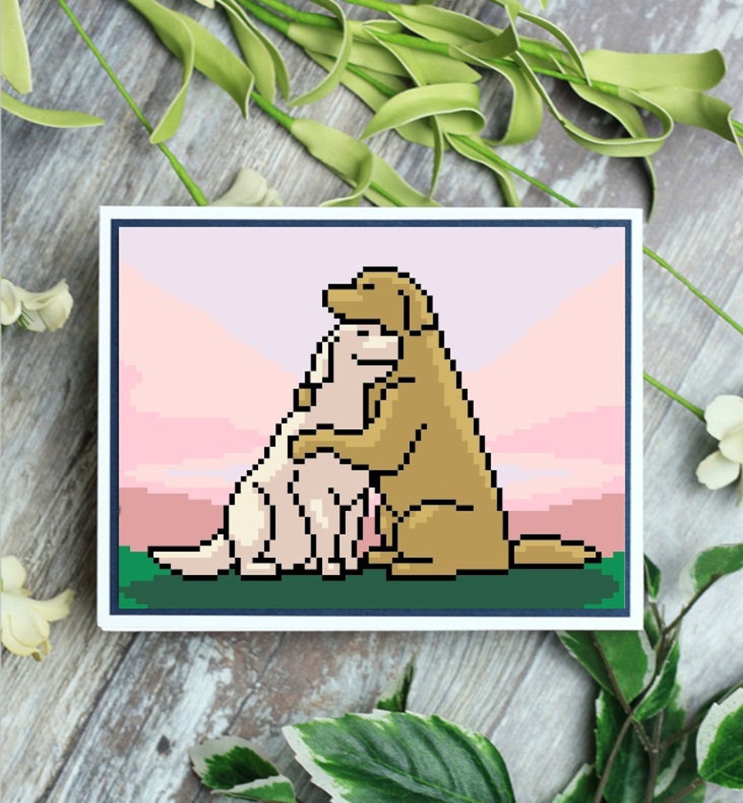 Dogs Hugging - Cross Stitch Pattern - PDF Download - Digital Download ...