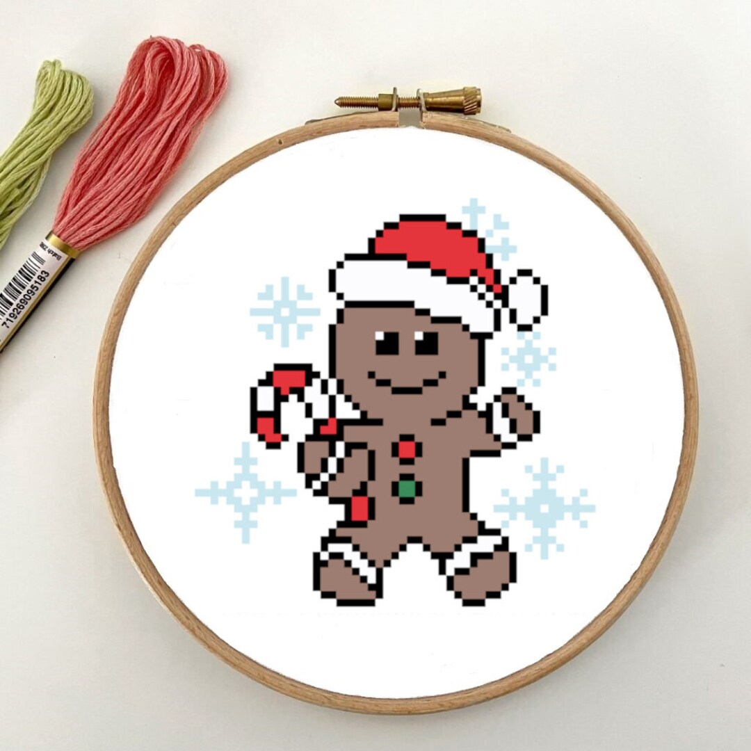 Cute Gingerbread Man - Cross Stitch Pattern - PDF Download - Digital ...
