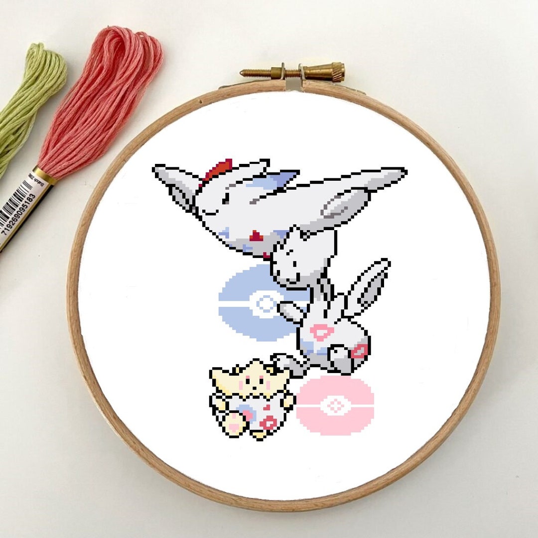 Togepi Evolutions - Pokemon - Cross Stitch Pattern - PDF Download ...