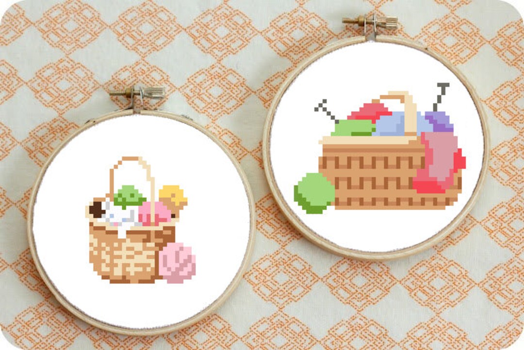 Sewing Baskets - Cross Stitch Pattern - PDF Download - Digital Download ...
