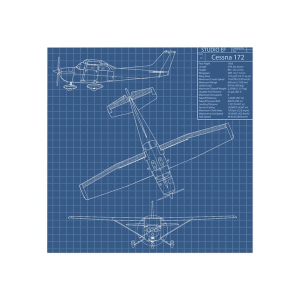 Cessna Blueprint - Etsy