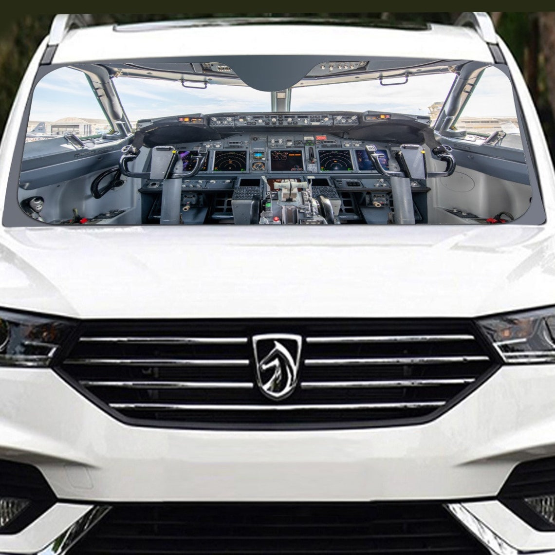 Boeing 737 Cockpit Vehicle Car Truck Windshield Sunshade for Pilots ...