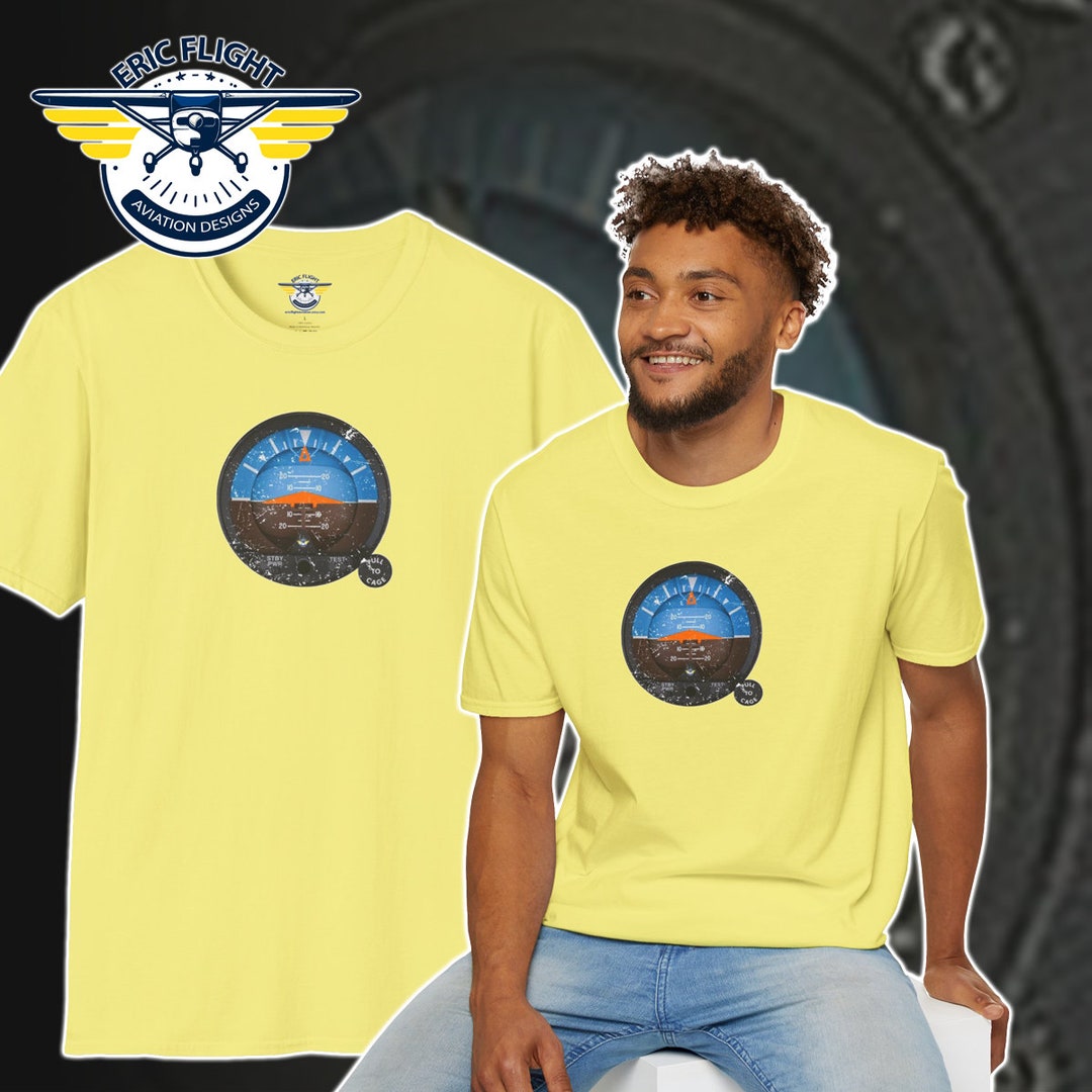 Attitude Indicator Pilot Aviation Flying Unisex Softstyle T-shirt for ...