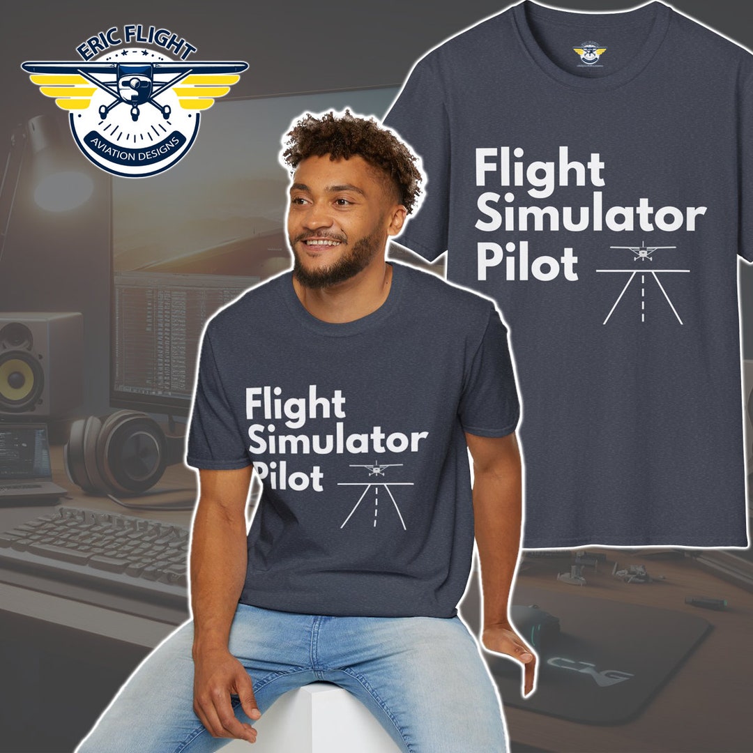 Flight Simulator Pilot Cessna Aviation Flying Unisex Softstyle T-shirt ...