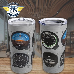 Aviator's Essential 20oz Stainless Steel Tumbler: Instrument Panel ...