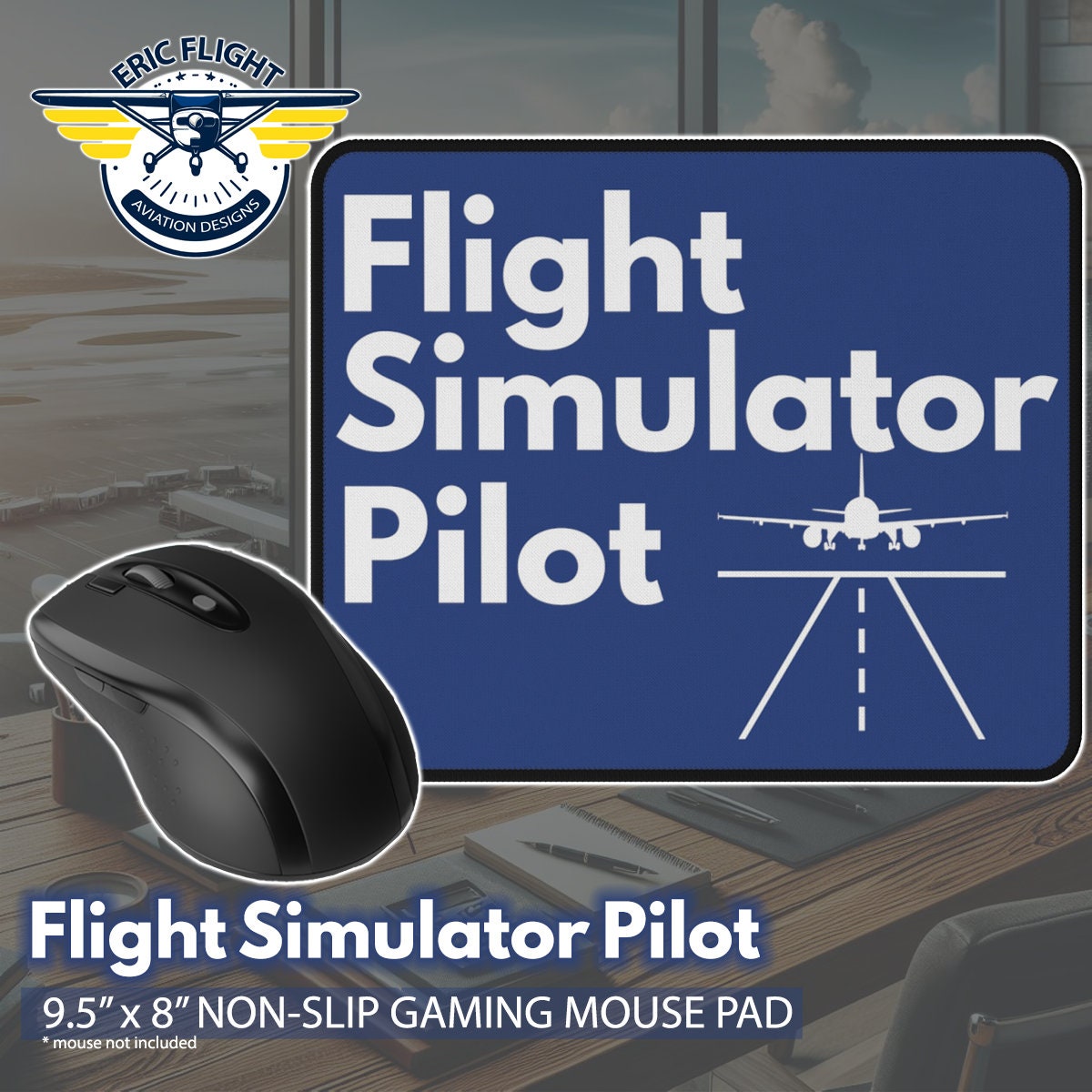 Flight Simulator Pilot Airliner Aviation Flying Non-slip Gaming Mouse ...