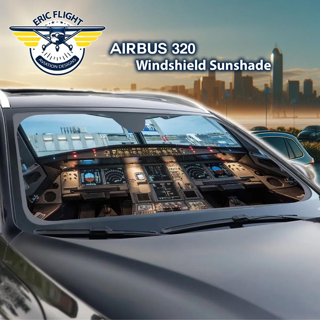 Airbus A320 Cockpit Car Sunshade Realistic Airplane Windshield Cover ...