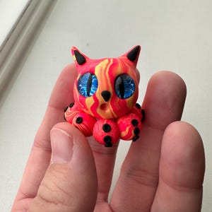 Polymer Clay Cat Octopus Figurine: Handmade Whimsical Art - Etsy