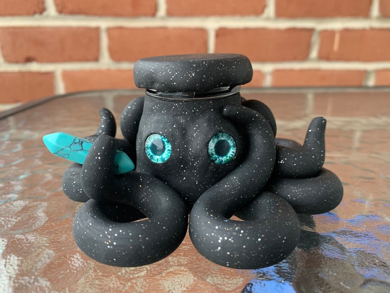 Octopus Jar With Your Choice of Crystal1.5oz - Etsy