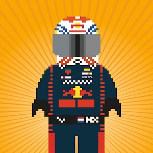 Max Verstappen - Pixel Art - F1 - Poster - Etsy