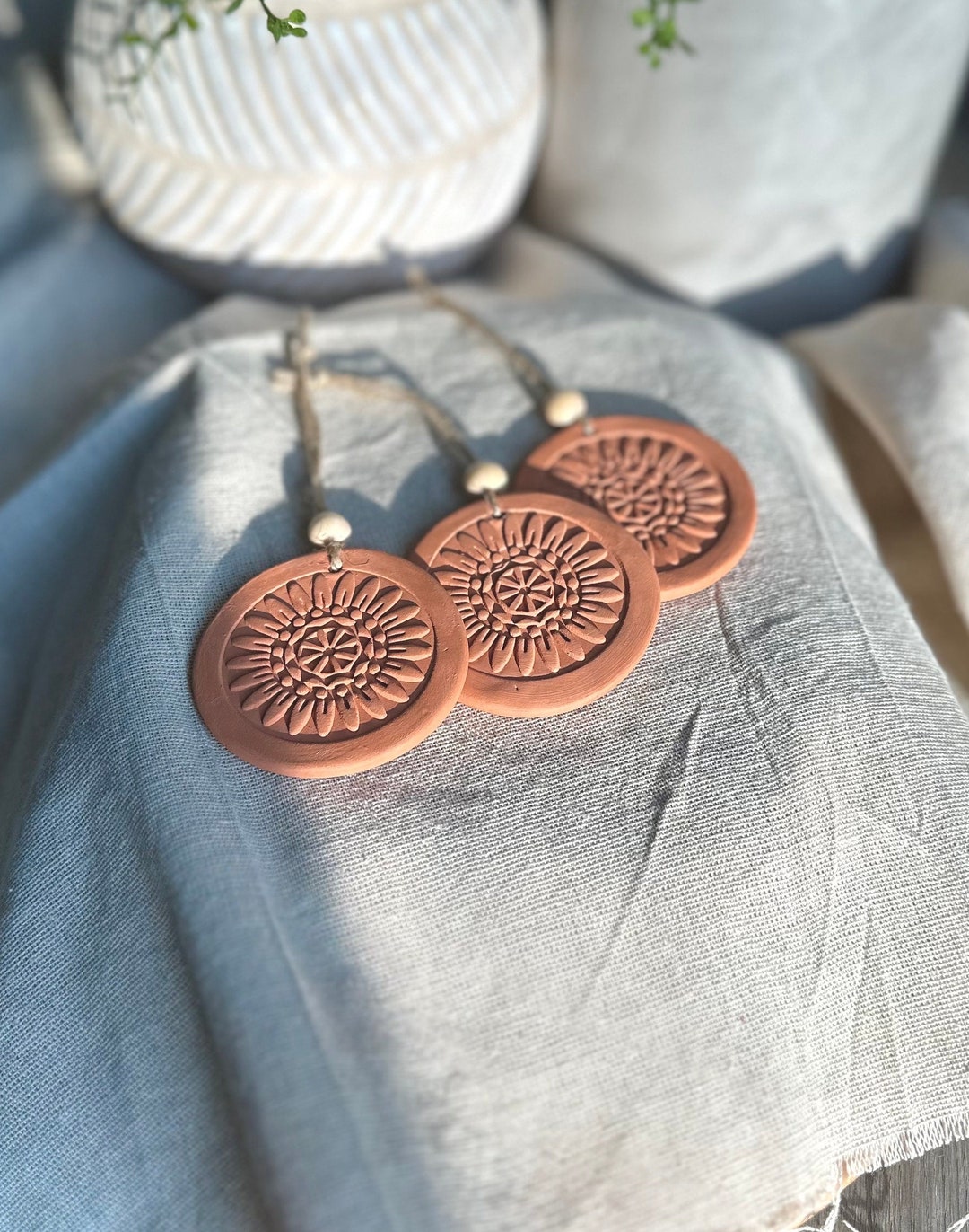 Terracotta Essential Oil Diffuser Passive Diffuser Desert Decor Clay Boho Style Handmade ...