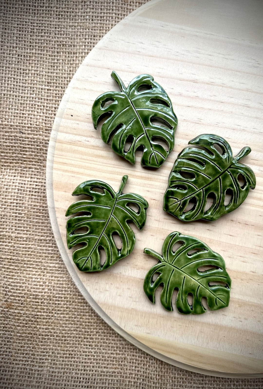 Monstera Leaf Magnet Ceramics Magnet Small Magnet Stocking Stuffer ...