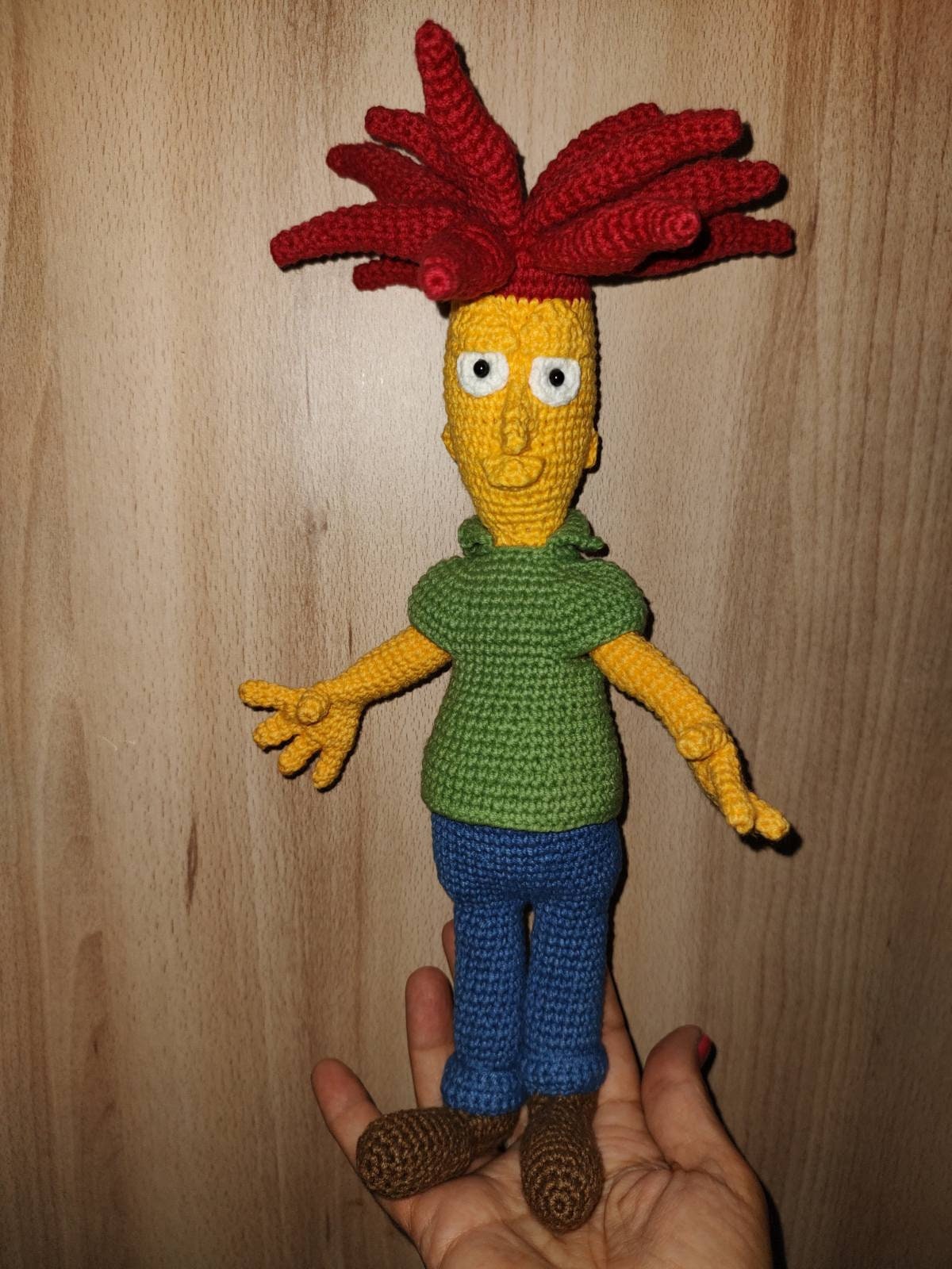 Crochet Bob the Simpsons Handmade Plushie Decoration Dude - Etsy
