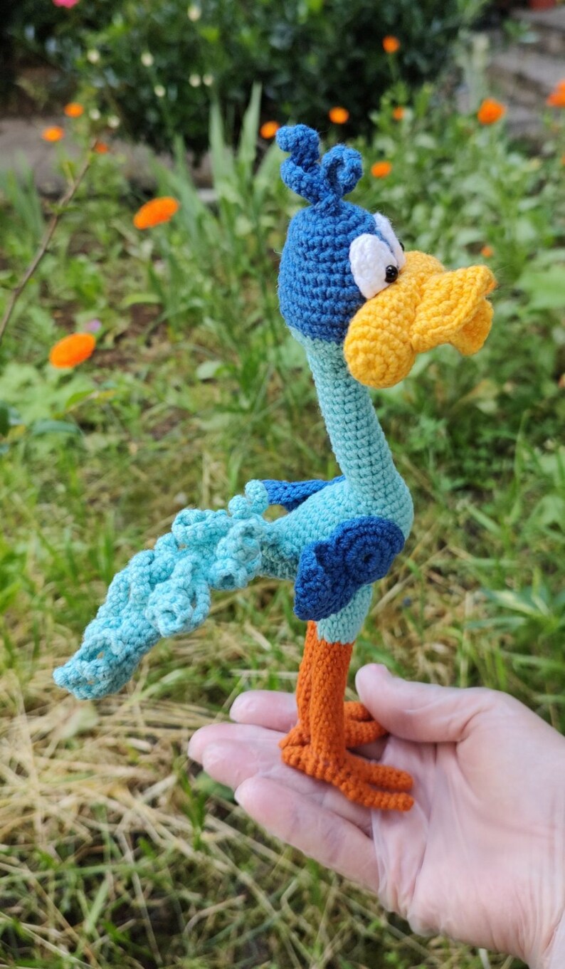 Crochet Road Runner Plush Toy, Handmade Cartoon Bird for Babies - Etsy