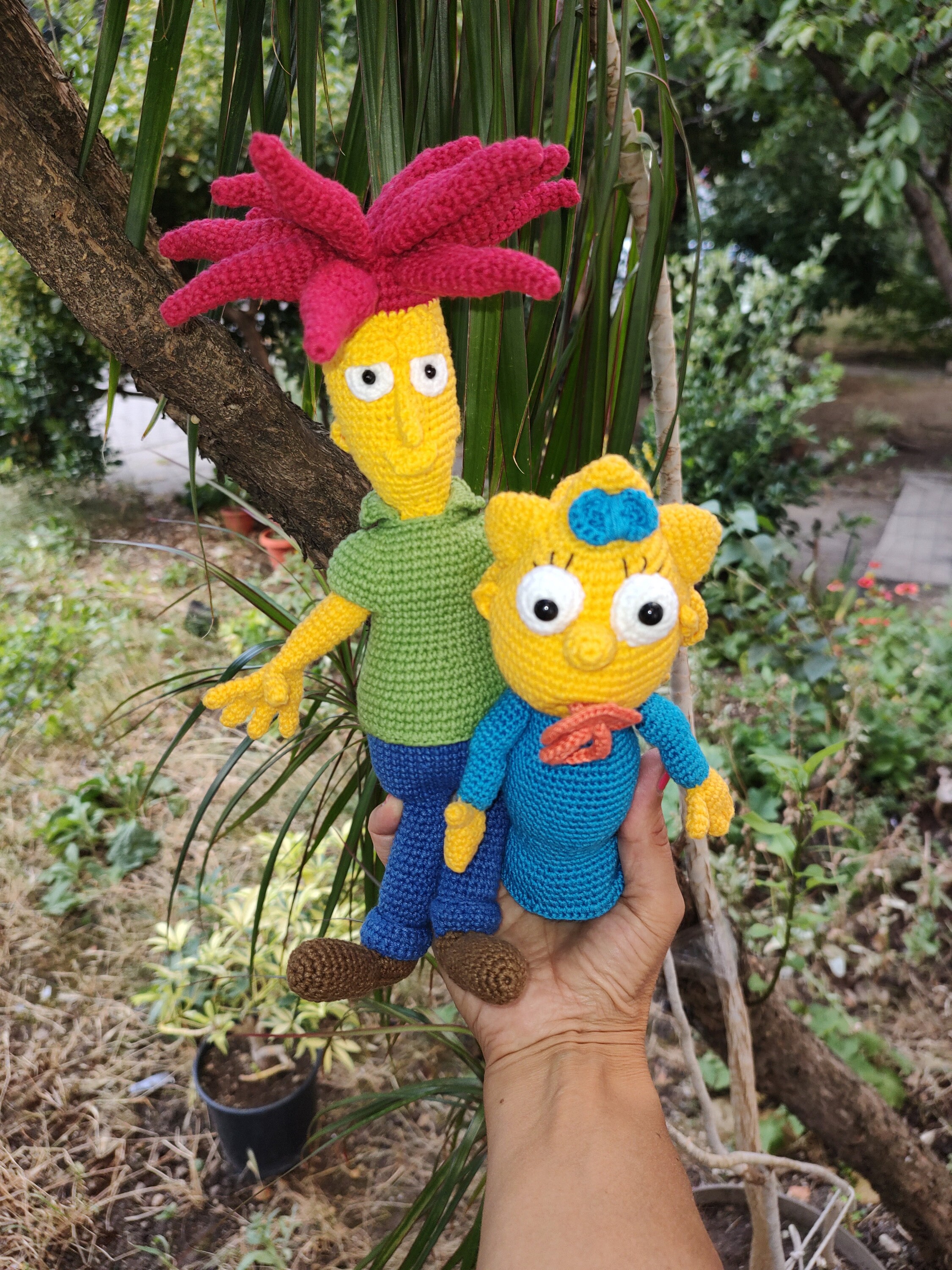 The Simpsons Maggie Baby Girl Sunny Hair Blue Dress Blue Ribbon ...