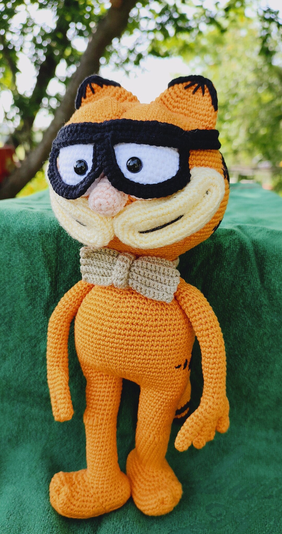 Crocheted Garfield, Crocheted Orange Kitten, Crocheted Cartoon Garfield ...