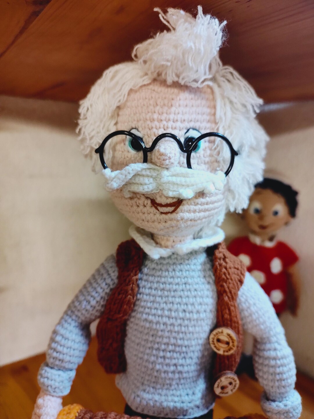 Crochet Doll, Crochet Cartoon Character, Crochet Grandfather, Crochet ...
