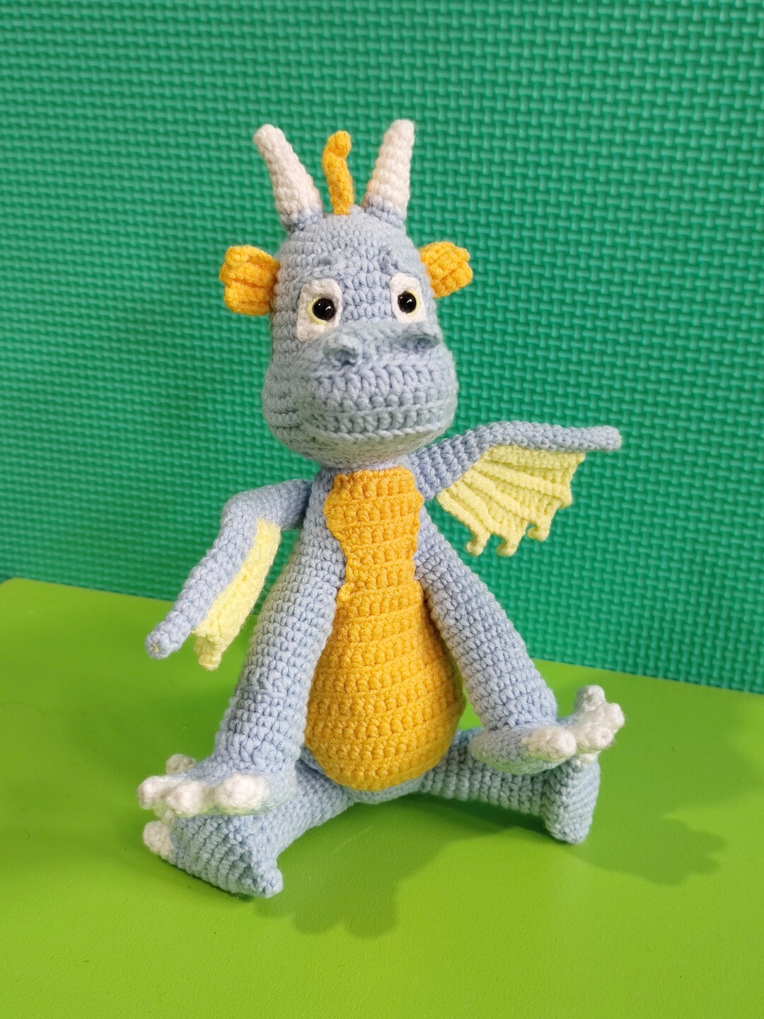 Blue Dragon Crocheted, Crocheted Toy for Babies and Children, Dragon ...