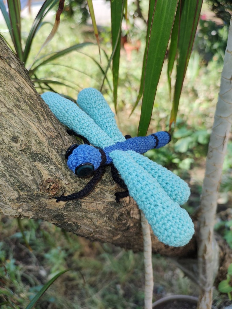 Crochet Dragonfly Insect Amigurumi Bug Handmade Blue Fly Baby Children ...