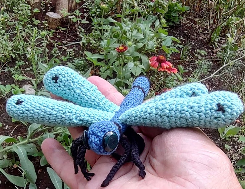 Crochet Dragonfly Insect Amigurumi Bug Handmade Blue Fly Baby Children ...