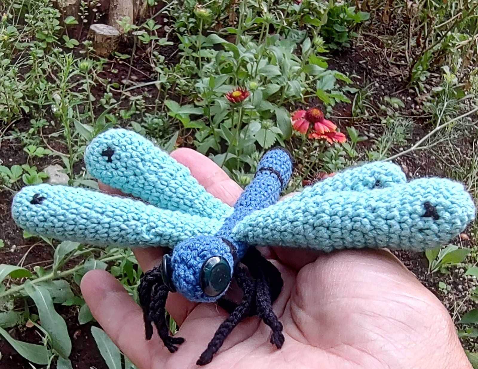 Crochet Dragonfly Insect Amigurumi Bug Handmade Blue Fly Baby Children ...